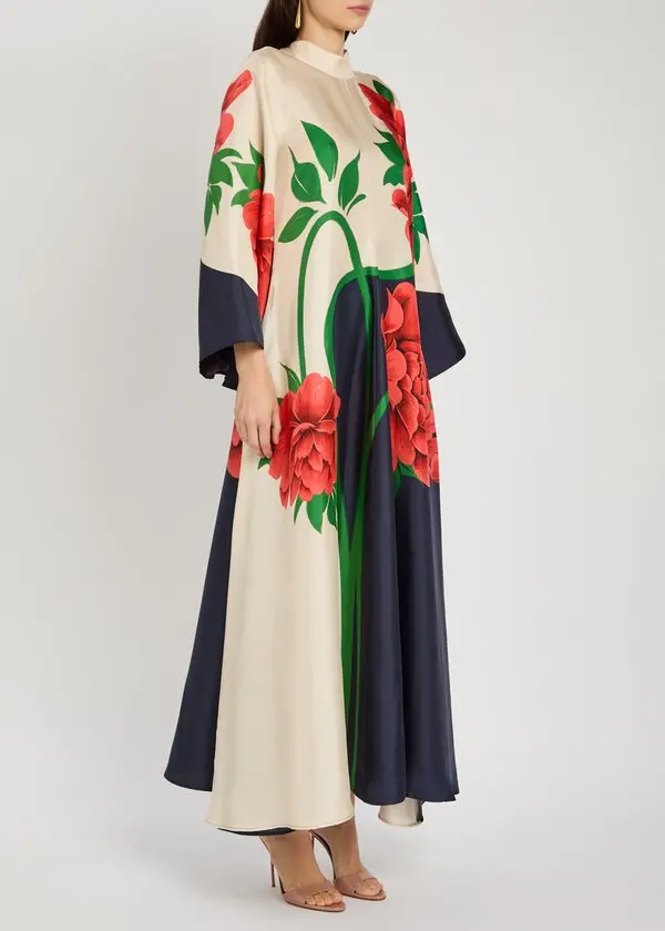 La DoubleJ Magnifico Printed Silk Maxi Dress - Multicoloured