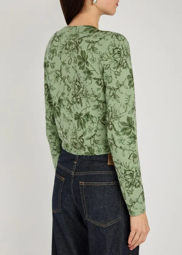 Alice + Olivia Carson Floral Cropped Cardigan