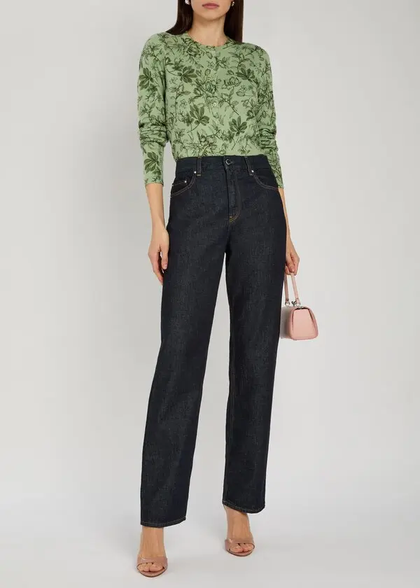 Alice + Olivia Carson Floral Cropped Cardigan