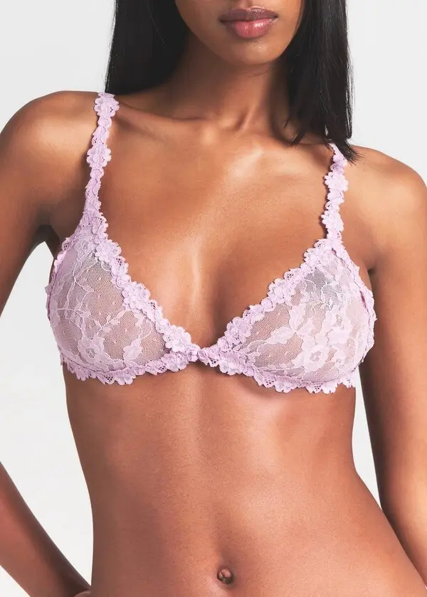 SKIMS Stretch-lace Triangle Bralette - Light Pink
