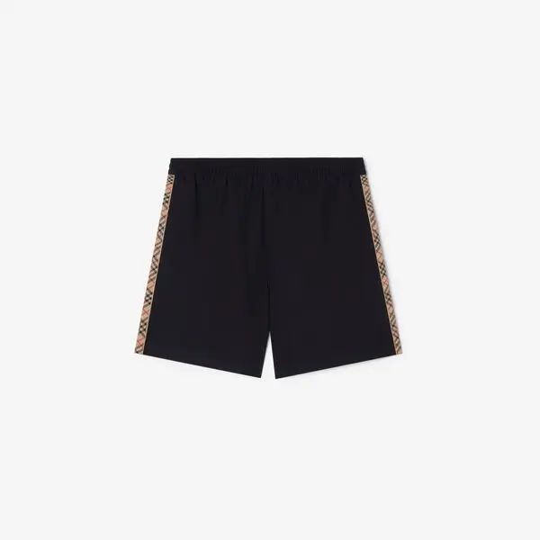 Burberry Check Trim Swim Shorts - Black