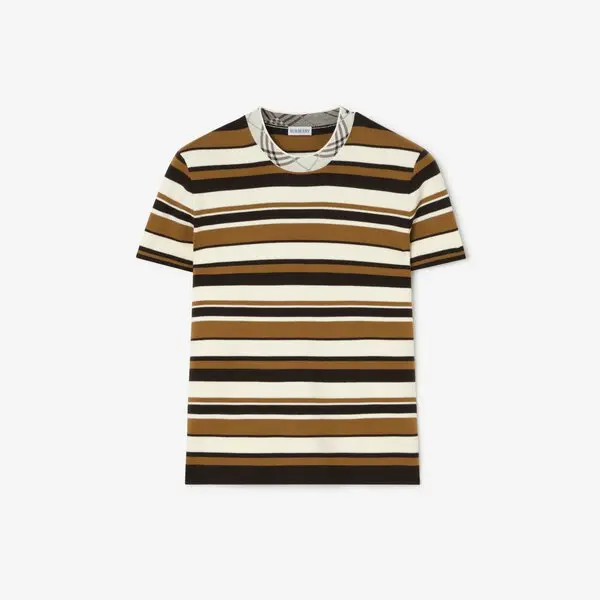 Burberry Striped Wool Blend T-shirt - Brown