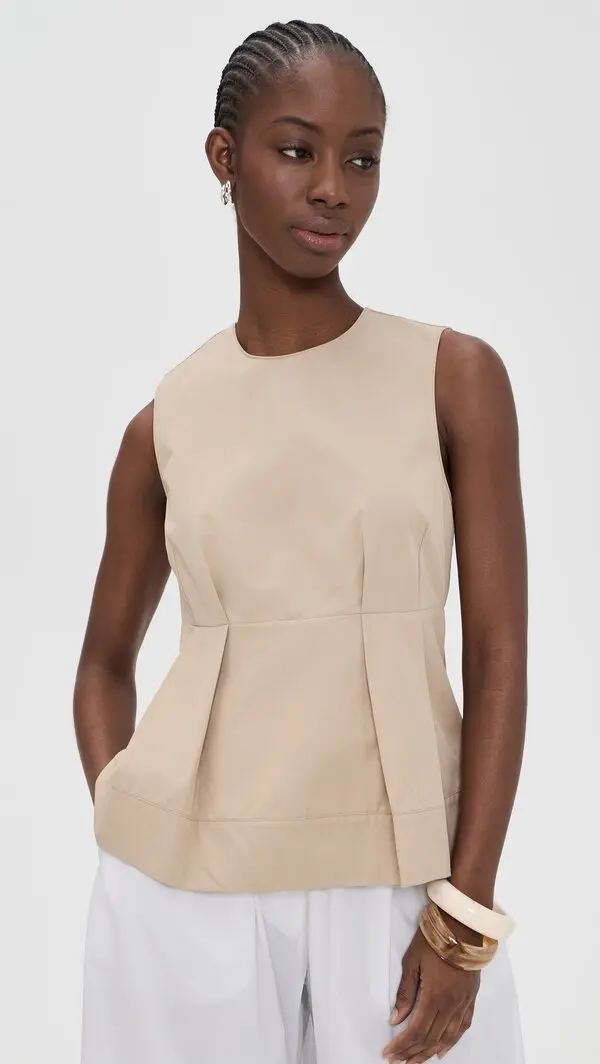 Vince Crew Neck Paneled Top - Wheatstone