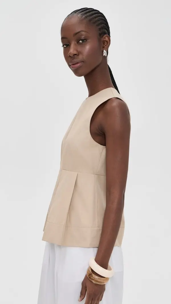 Vince Crew Neck Paneled Top - Wheatstone