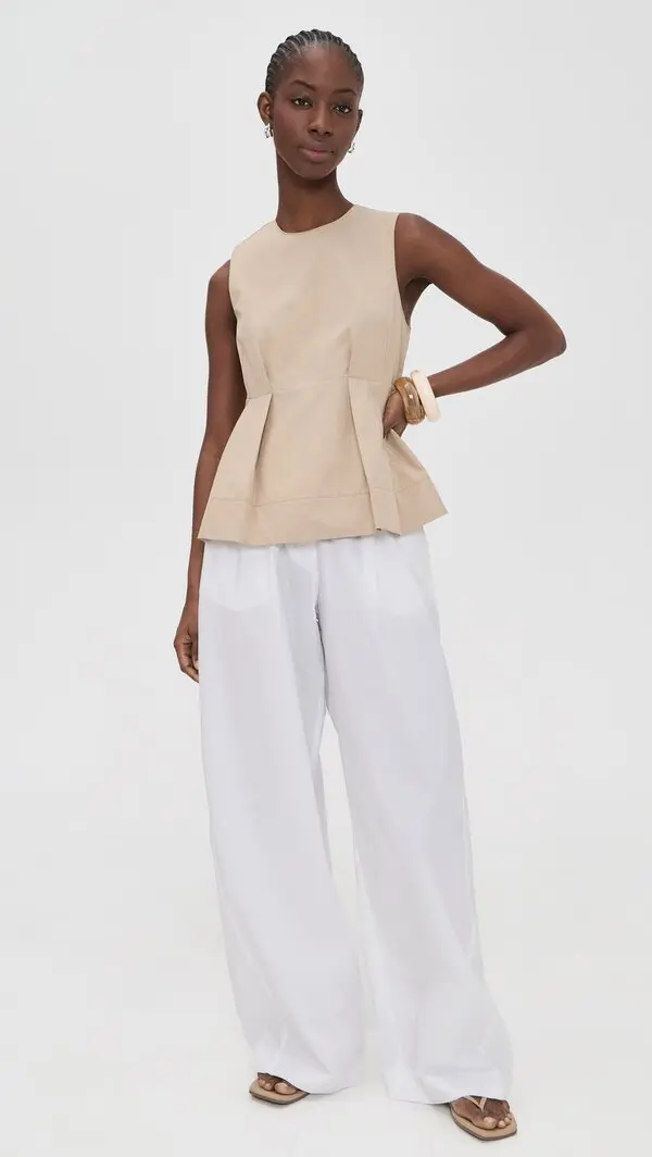 Vince Crew Neck Paneled Top - Wheatstone