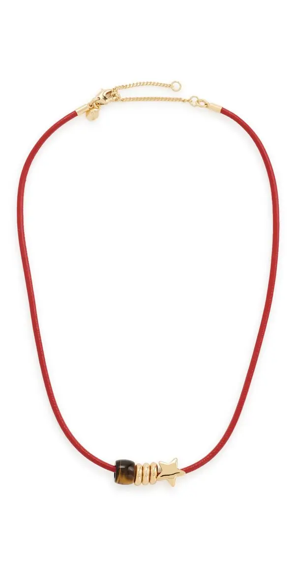 Madewell Semiprecious Charm Choker Necklace - Cherry