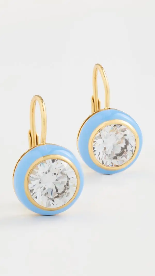 HART Enamel Bezel Drop Earrings