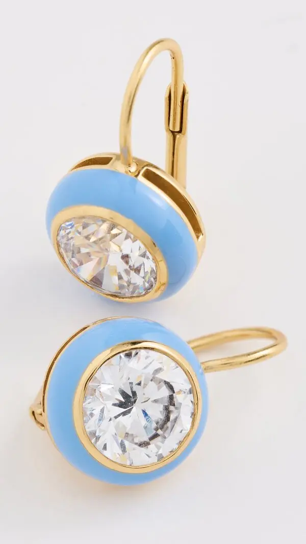 HART Enamel Bezel Drop Earrings