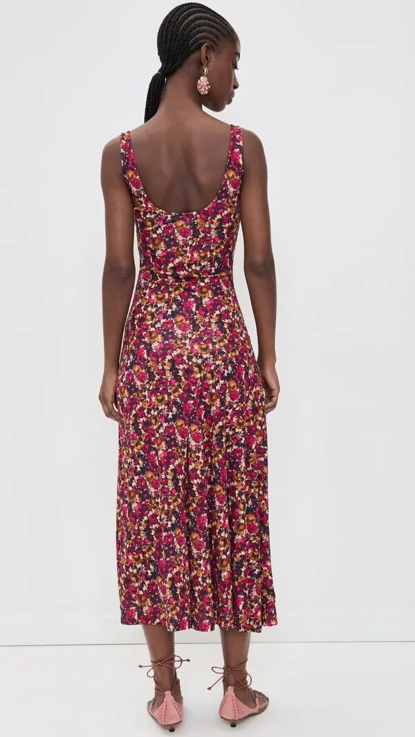 Ulla Johnson Yasna Jersey Floral Print Midi Dress