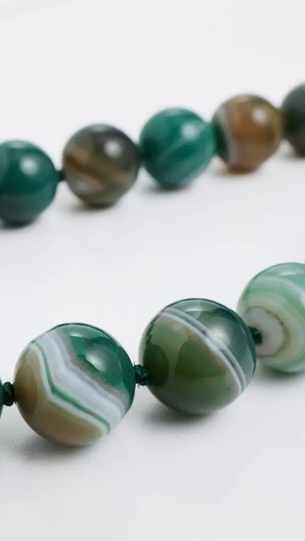 Madewell Oversized Stone Bead Choker Necklace - Alpine