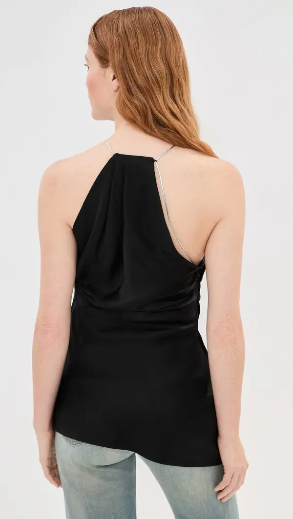 Victoria Beckham Chain Detail Halter Neck Cami Top