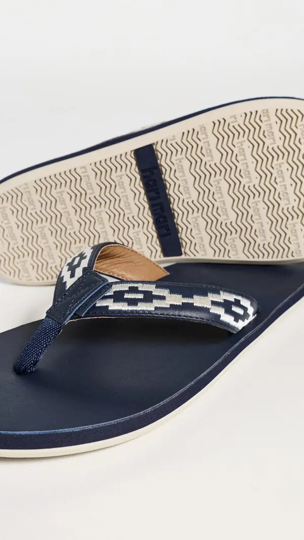 HARI MARI Camino Flip Flops - Navy