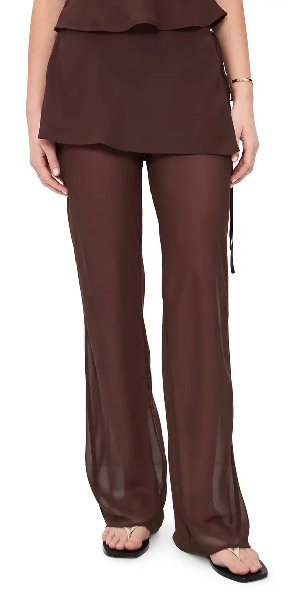 MADISON THE LABEL Sara Pants - Choc