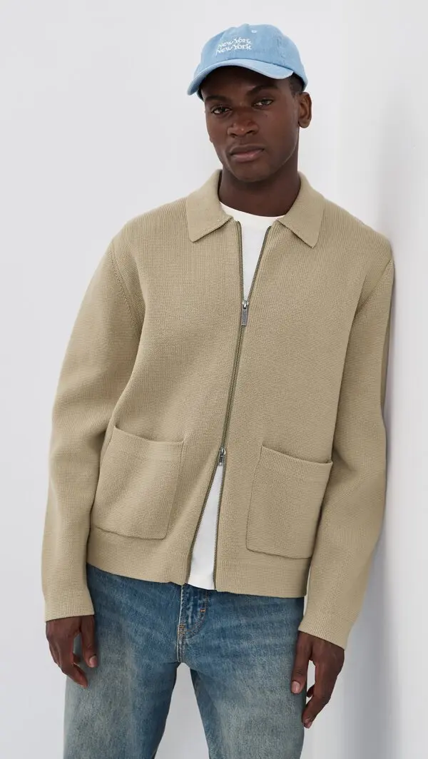 LES DEUX Fischer Cotton Milano Zip Jacket