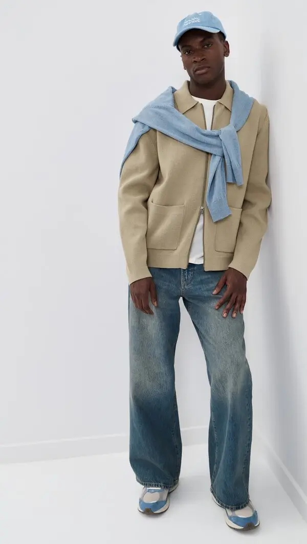 LES DEUX Fischer Cotton Milano Zip Jacket