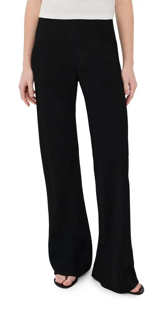 Wardrobe.NYC Crepe Bias Cut Trousers - Black