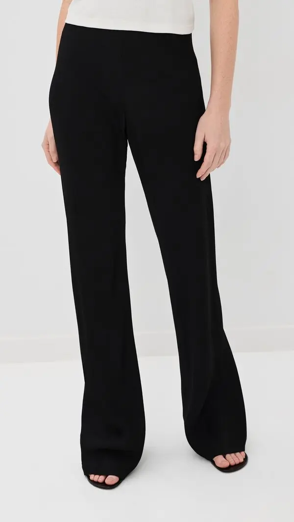 Wardrobe.NYC Crepe Bias Cut Trousers - Black