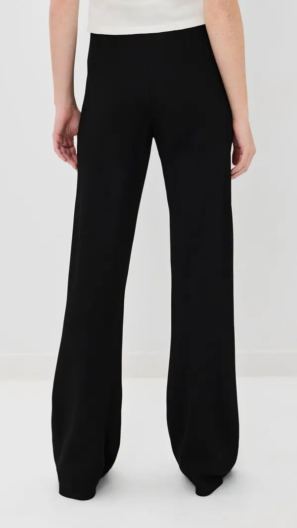 Wardrobe.NYC Crepe Bias Cut Trousers - Black