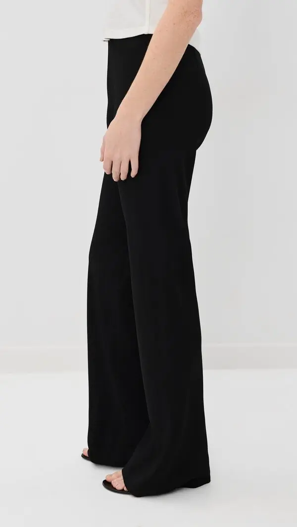 Wardrobe.NYC Crepe Bias Cut Trousers - Black