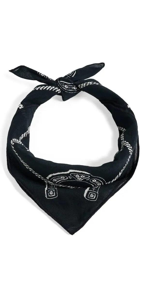 The Great. X Stetson Western Graphic Bandana - Navy