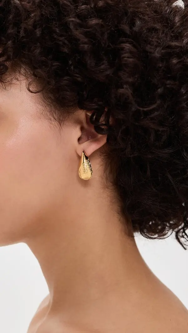 GWEN BELOTI Woven Wave Tear Drop Earrings