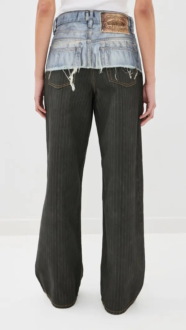 Acne Studios 1981 Pinstripe Trousers - Blue/black