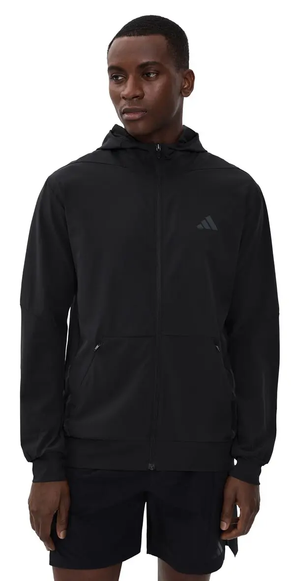 Adidas Full Zip Stretch Hooded Sweatshirt