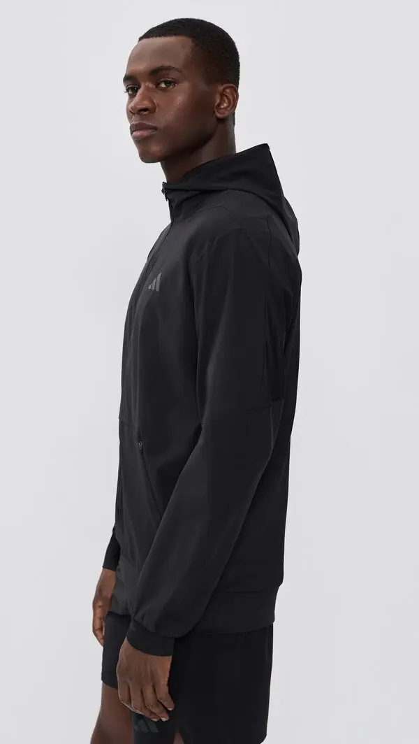 Adidas Full Zip Stretch Hooded Sweatshirt
