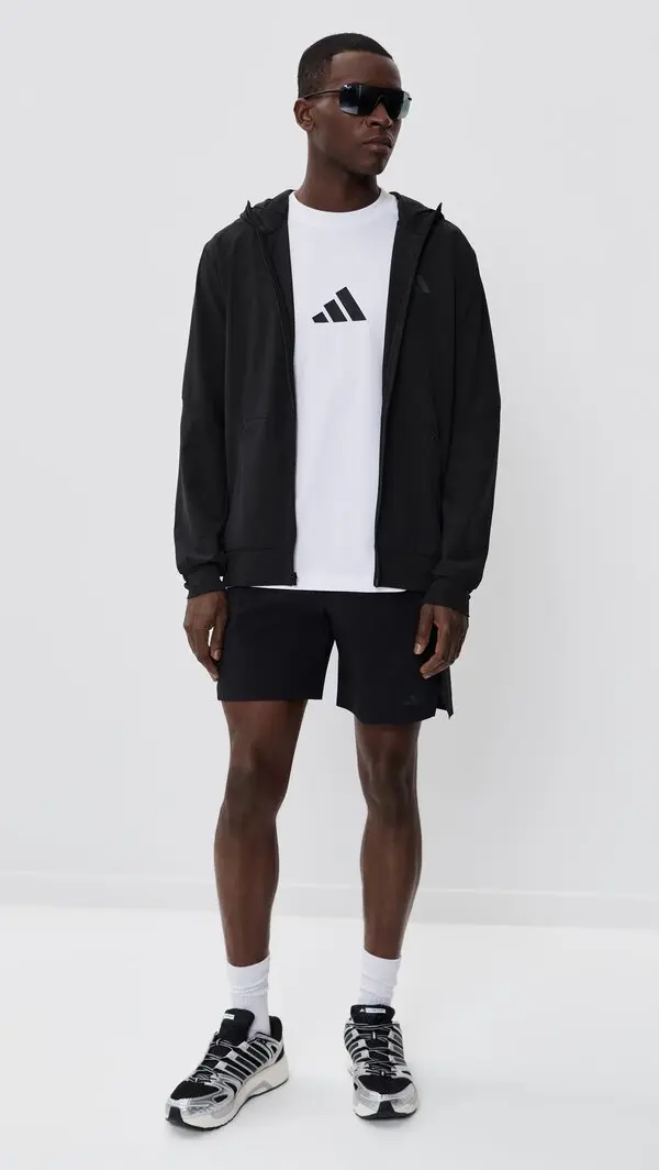 Adidas Full Zip Stretch Hooded Sweatshirt