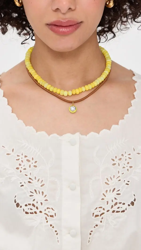 HART Enamel Bezel Cord Necklace