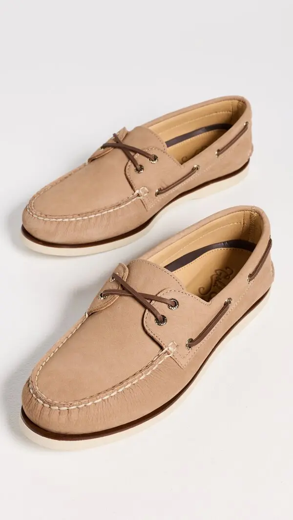 Sperry Gold Cup Authentic Original 2-eye Nubuck Boat - Beige