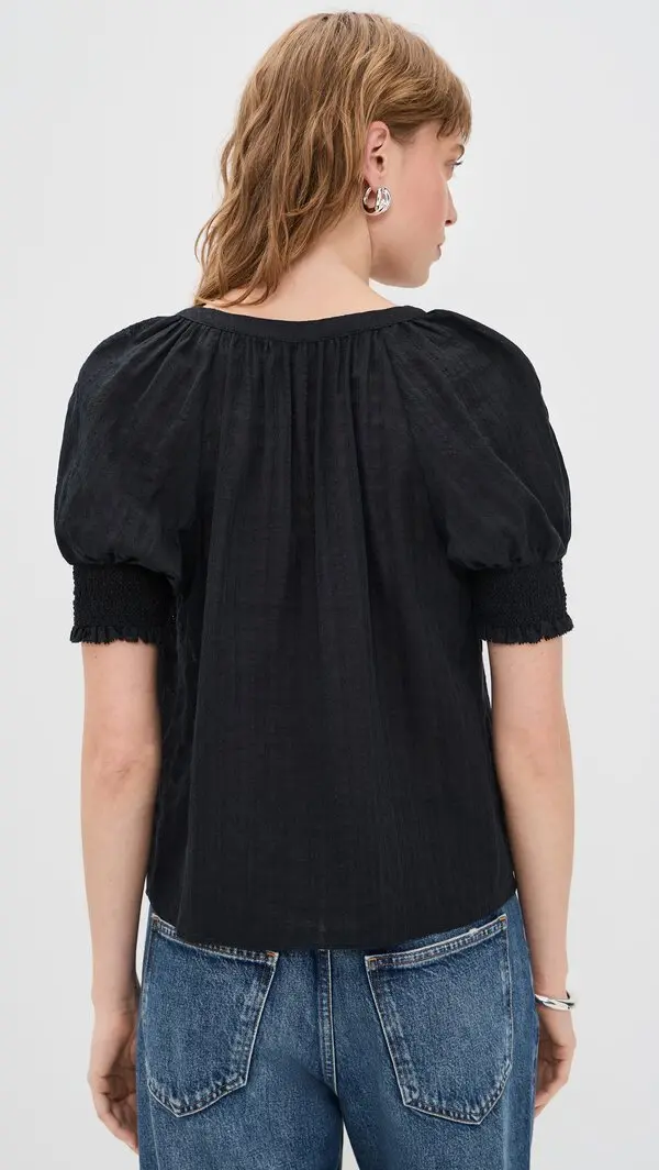 Alice + Olivia Thalia Puff Button Down Blouse