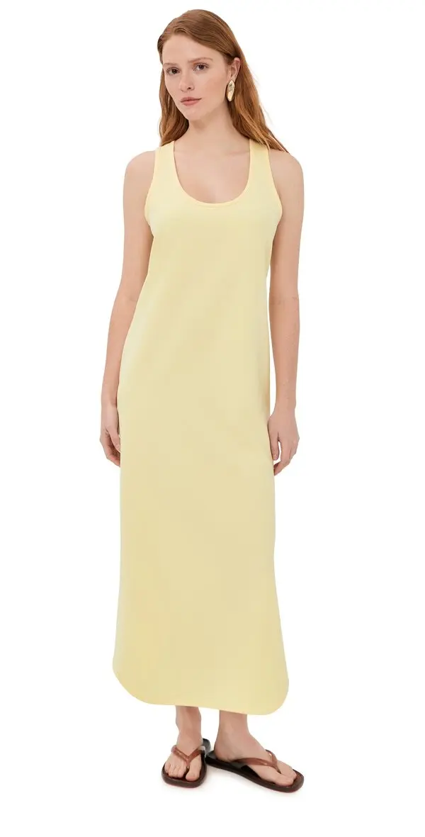Wardrobe.NYC Matte Tank Dress - Lemon
