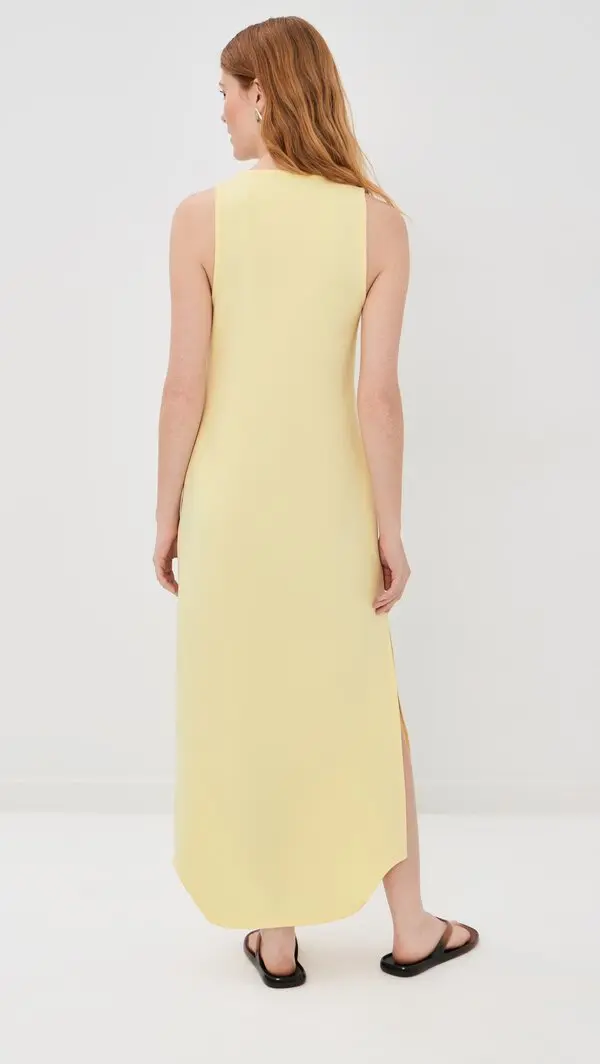 Wardrobe.NYC Matte Tank Dress - Lemon