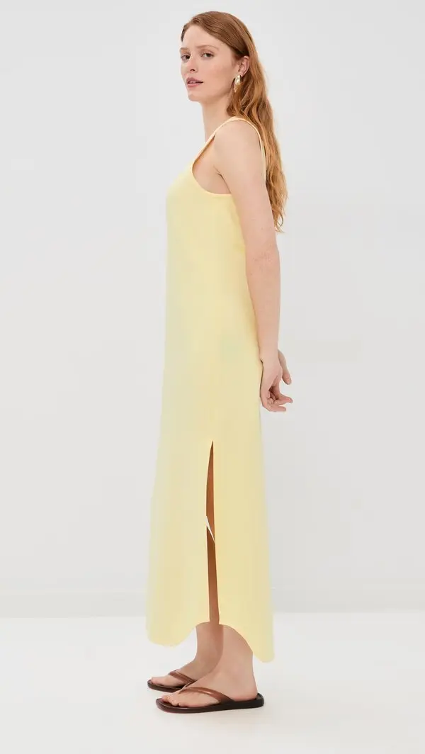 Wardrobe.NYC Matte Tank Dress - Lemon
