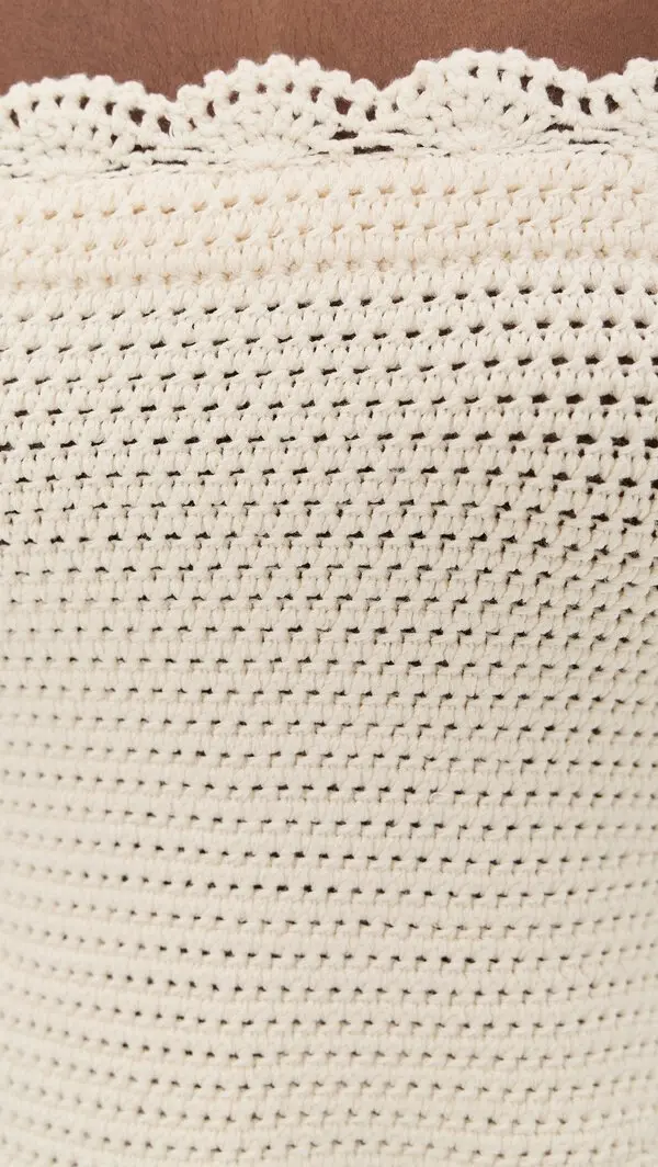 Posse Dylan Crochet Strapless Top