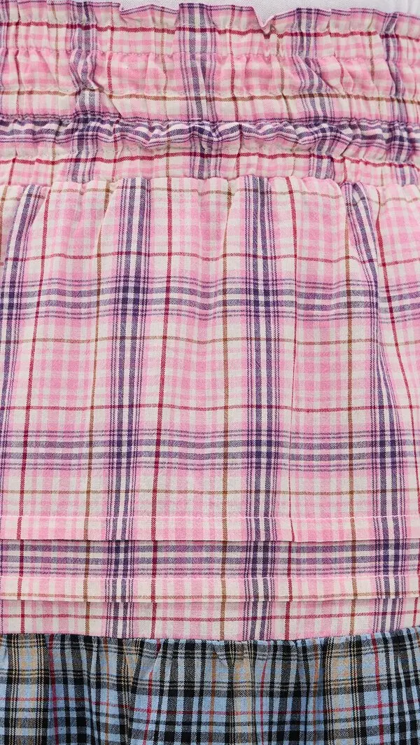 ROWING BLAZERS Tiered Plaid Skirt