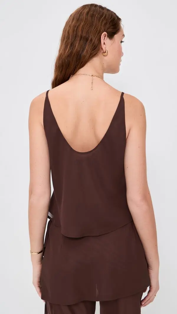 MADISON THE LABEL Anastasia Tank - Choc