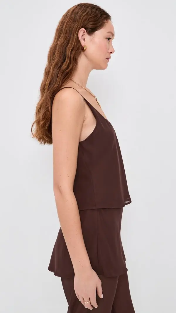 MADISON THE LABEL Anastasia Tank - Choc