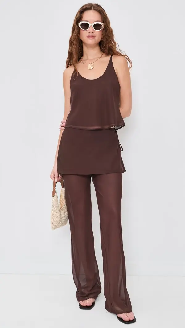 MADISON THE LABEL Anastasia Tank - Choc