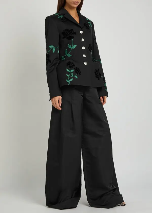 PATRICK MCDOWELL Alexandra Wide-leg Silk Trousers