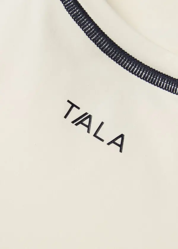 TALA Active Logo Stretch-jersey T-shirt - Ivory