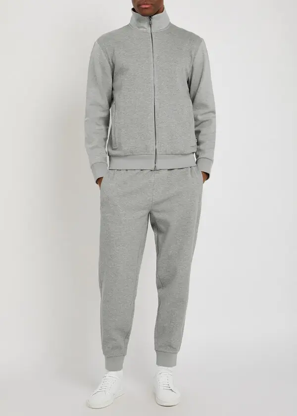 BOSS Melange Cotton-blend Sweatshirt - Light Grey