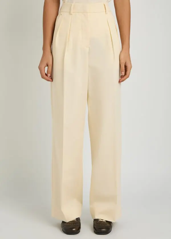 Moncler Straight-leg Cotton-poplin Trousers - Beige