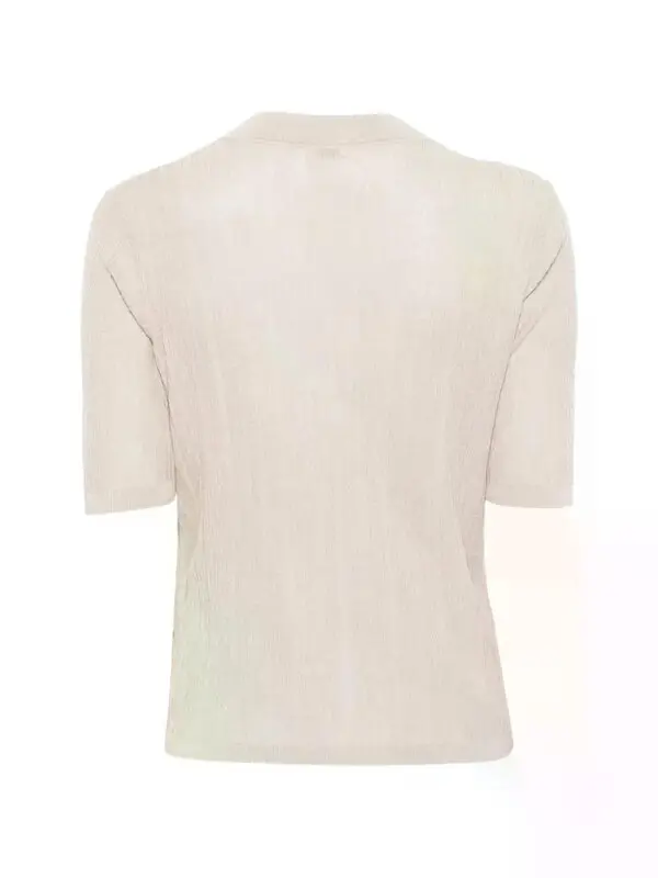 JOSEPH Ribbed Knit Button V-neck Cardigan - Neutrals