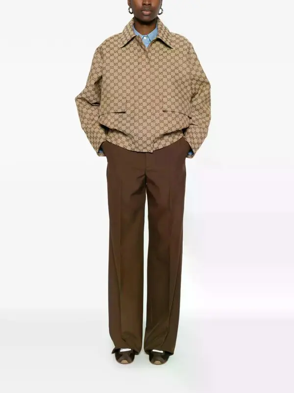 Gucci Pressed-crease Button Trousers