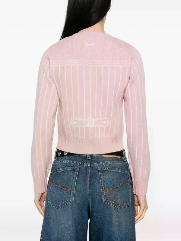 Kenzo Striped Knit Cardigan - Pink