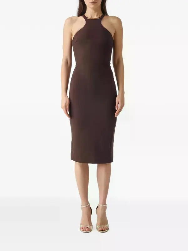 Elisabetta Franchi Halterneck Midi Dress