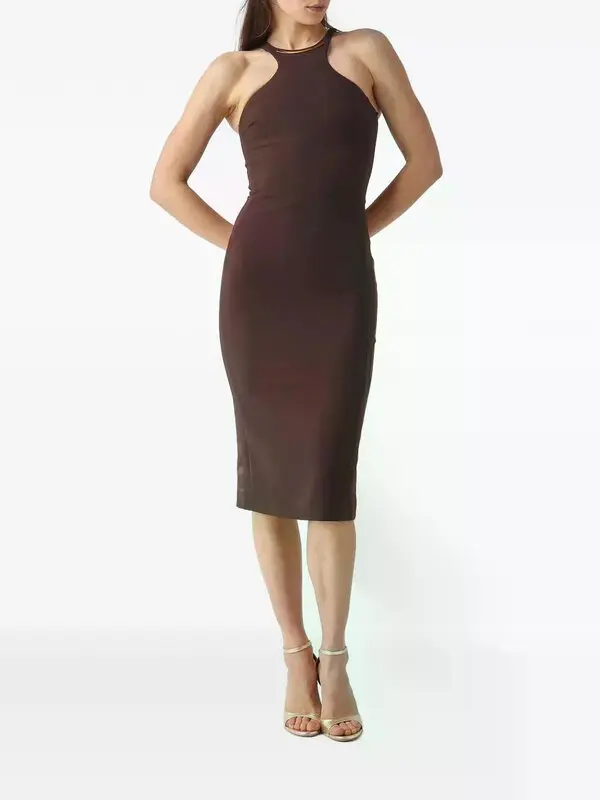 Elisabetta Franchi Halterneck Midi Dress