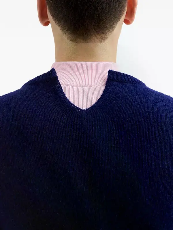 JIL SANDER Cropped Wool Crew Neck Sweater